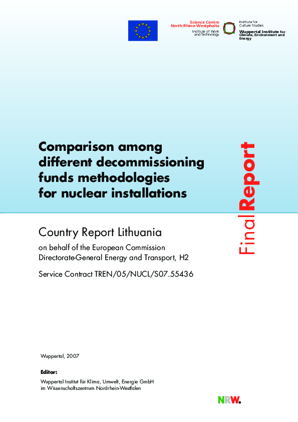 (PDF) Comparison among different decommissioning funds methodologies ...