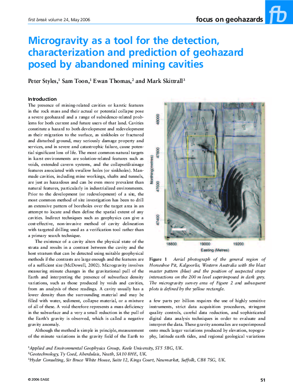 (PDF) Microgravity as a tool for the detection, characterization and prediction of geohazard ...