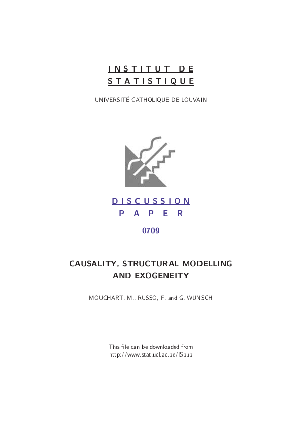 (PDF) Causality, structural modelling, and exogeneity
