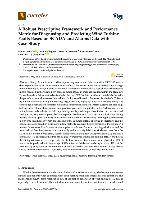 (PDF) A Robust Prescriptive Framework and Performance Metric for Diagnosing and Predicting Wind ...