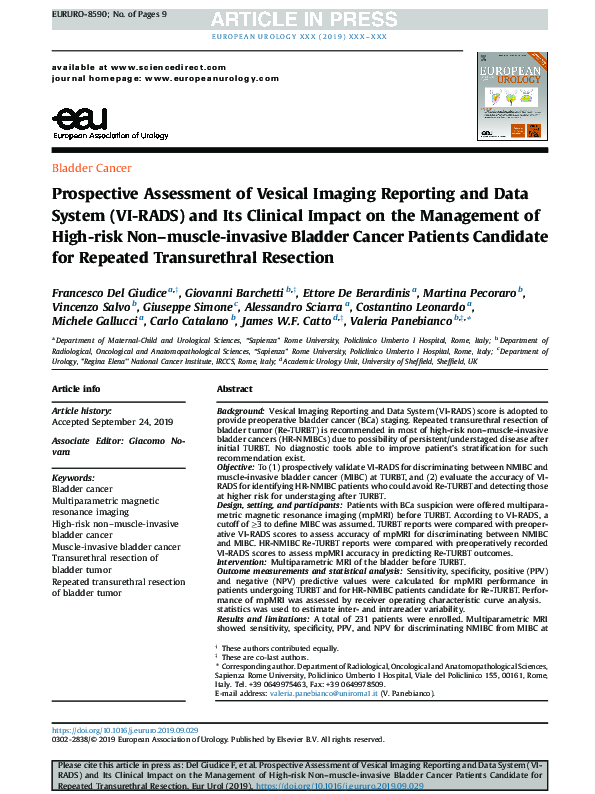 (PDF) Prospective Assessment of Vesical Imaging Reporting and Data ...