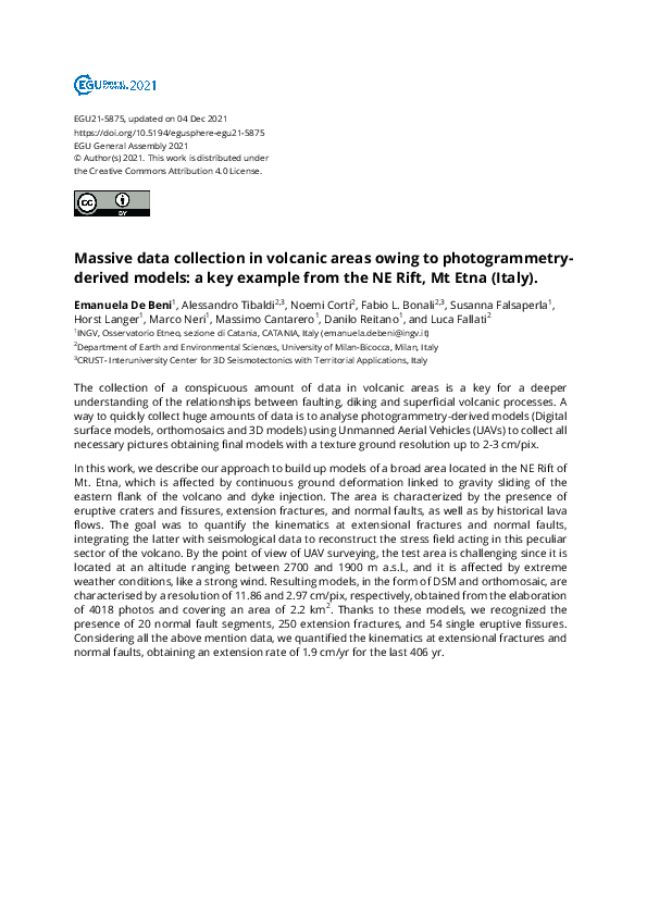 (PDF) Massive data collection in volcanic areas owing to photogrammetry ...