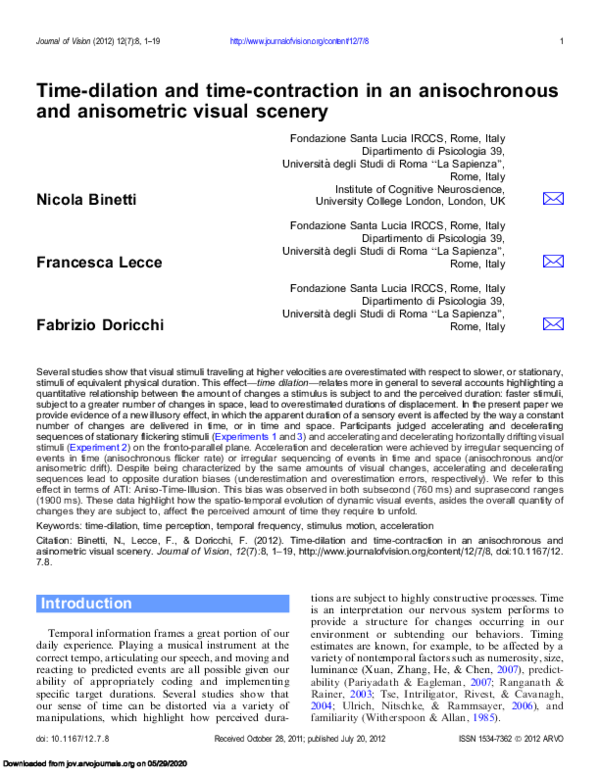 (PDF) Time-dilation and time-contraction in an anisochronous and ...