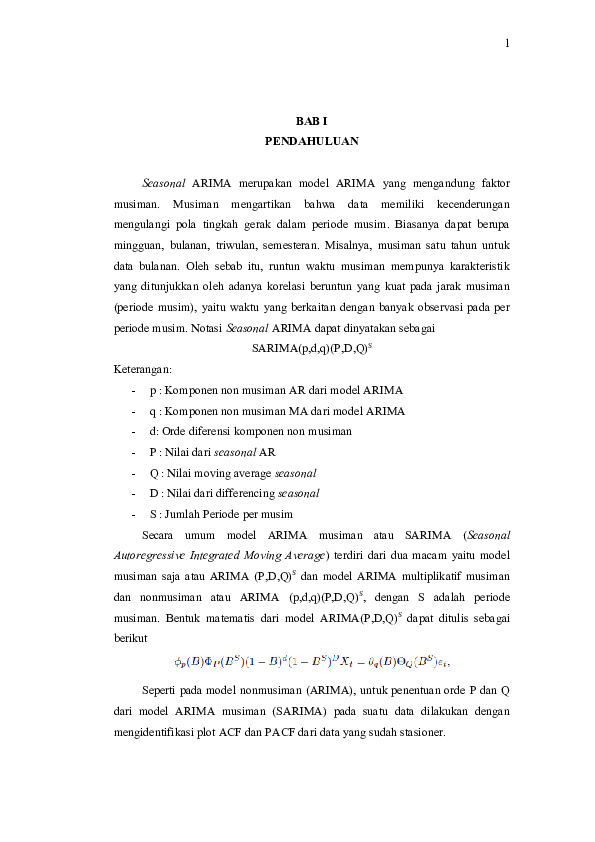 (DOC) Analisis SARIMA Menggunakan Eviews