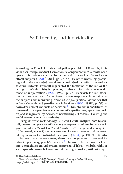 (PDF) Self, Identity, and Individuality