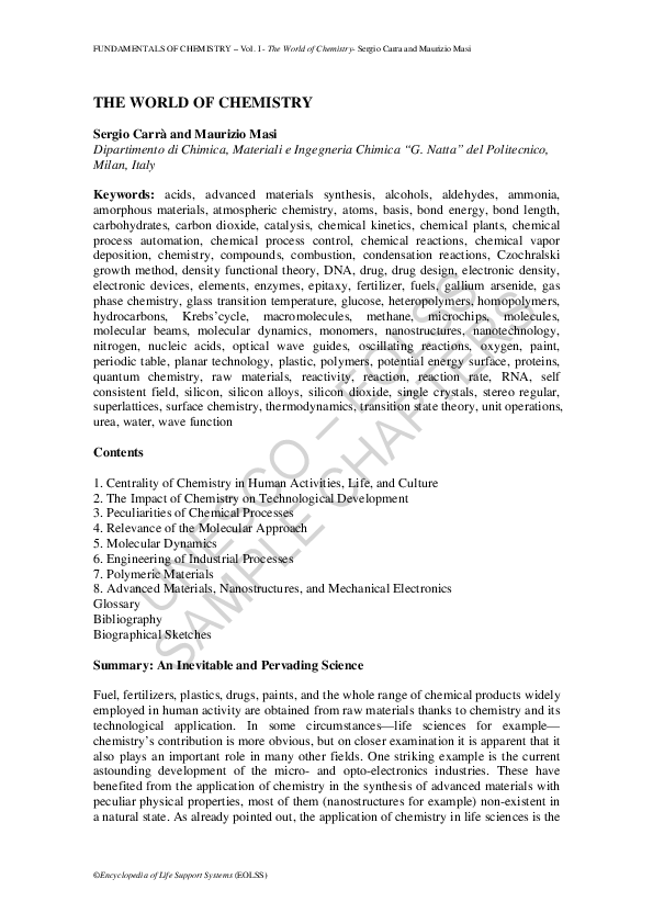 (PDF) The World of Chemistry