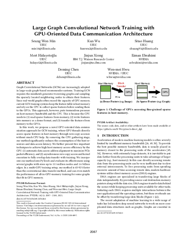 (PDF) Large Graph Convolutional Network Training with GPU-Oriented Data Communication Architecture