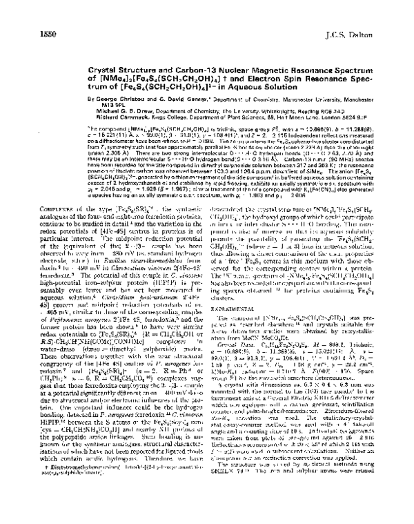 (PDF) Crystal structure and carbon-13 nuclear magnetic resonance ...