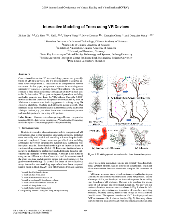 (PDF) Interactive Modeling of Trees using VR Devices