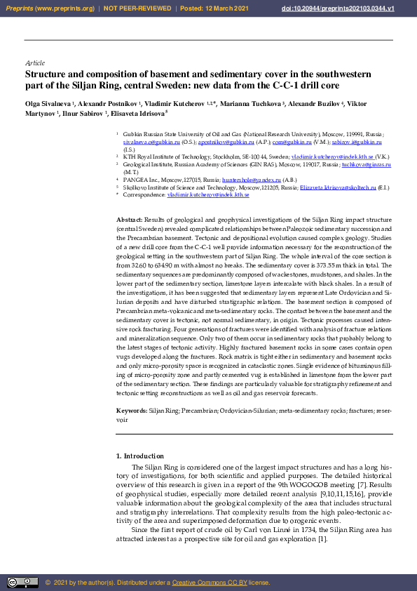 (PDF) Structure and Composition of Basement and Sedimentary Cover in ...