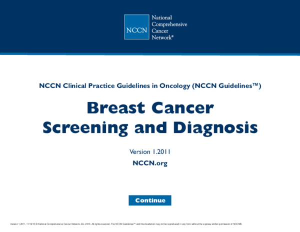 (PDF) Breast Cancer Screening and Diagnosis