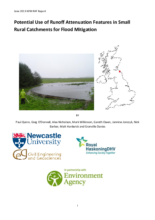 (PDF) Potential Use of Runoff Attenuation Features in Small Rural ...