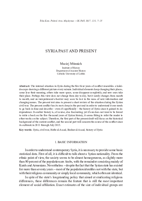 (PDF) Syria Past and Present