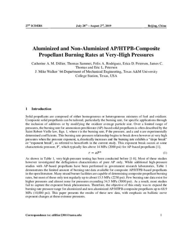 (PDF) Aluminized and Non-Aluminized AP/HTPB-Composite Propellant ...