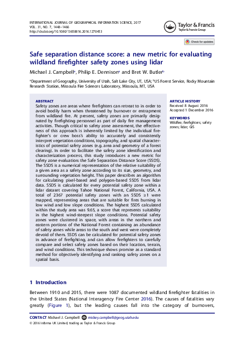 (PDF) Safe separation distance score: a new metric for evaluating ...