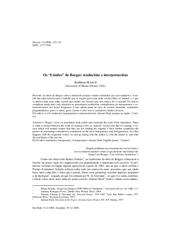 (PDF) Os Límites de Borges: traducións e interpretacións