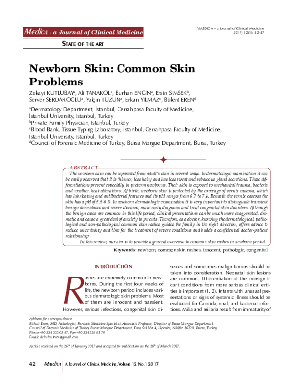 (PDF) Newborn Skin: Common Skin Problems