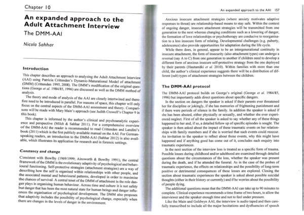 (PDF) An expanded approach to the Adult Attachment Interview