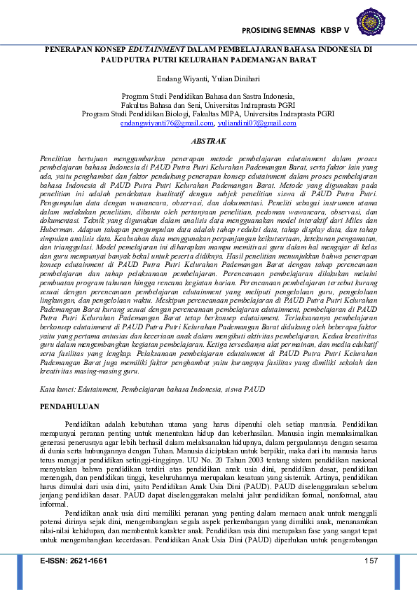(PDF) Penerapan Konsep Edutainment dalam Pembelajaran Bahasa Indonesia ...