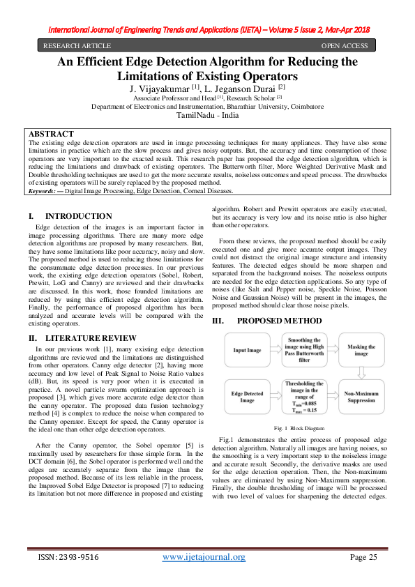 (PDF) An Efficient Edge Detection Algorithm for Reducing the Limitations of Existing Operators