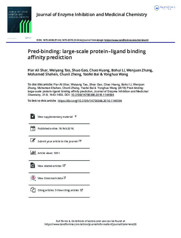 (PDF) Pred-binding: large-scale protein-ligand binding affinity prediction