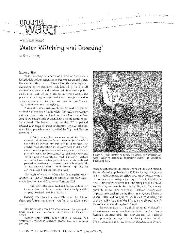 (PDF) Water witching and dowsing
