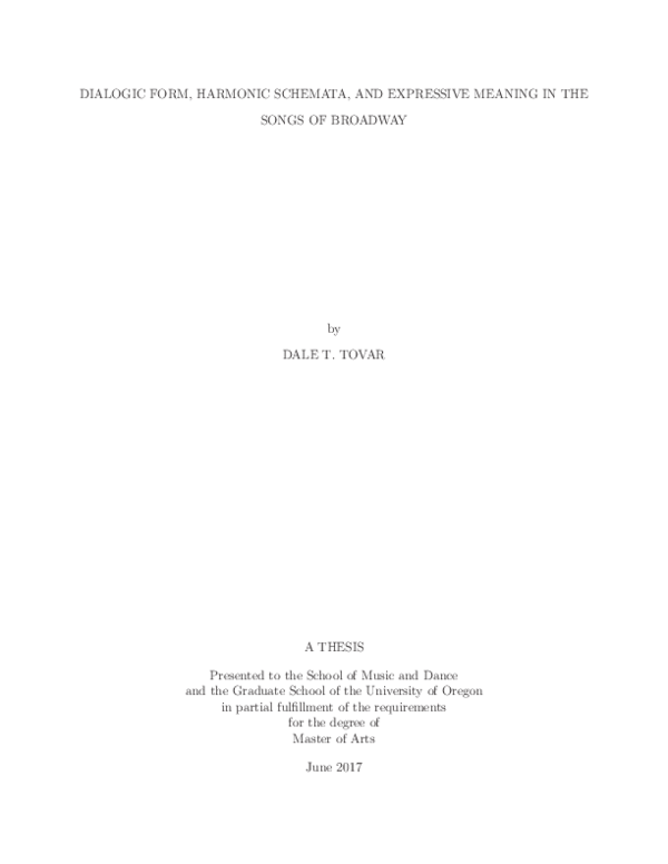 (PDF) Dialogic Form, Harmonic Schemata, and Expressive Meaning in the ...