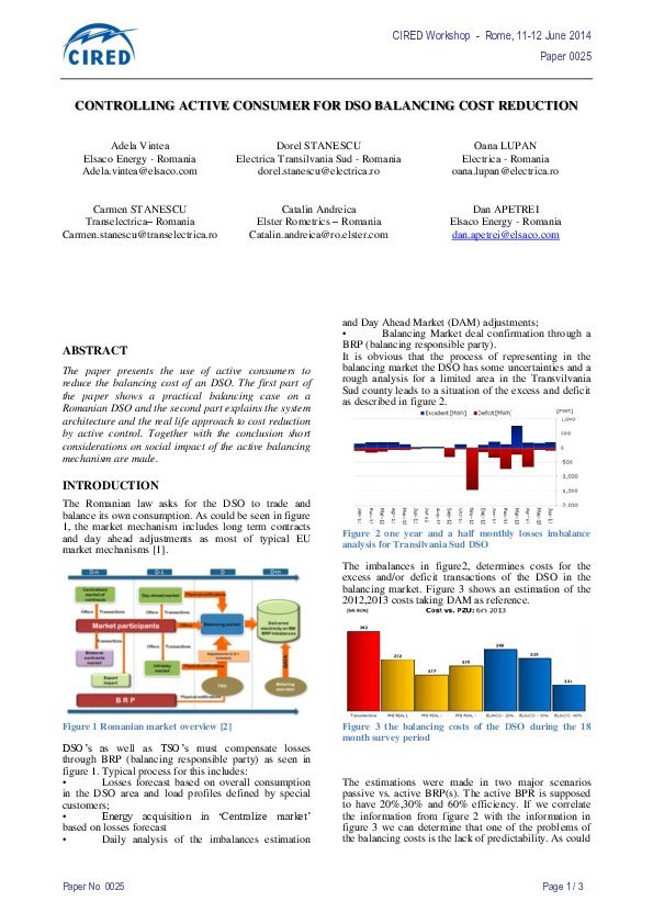 (PDF) Controlling Active Consumer for Dso Balancing Cost Reduction