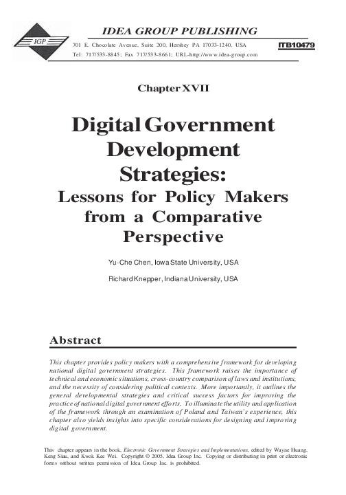 (PDF) Digital Government Development Strategies