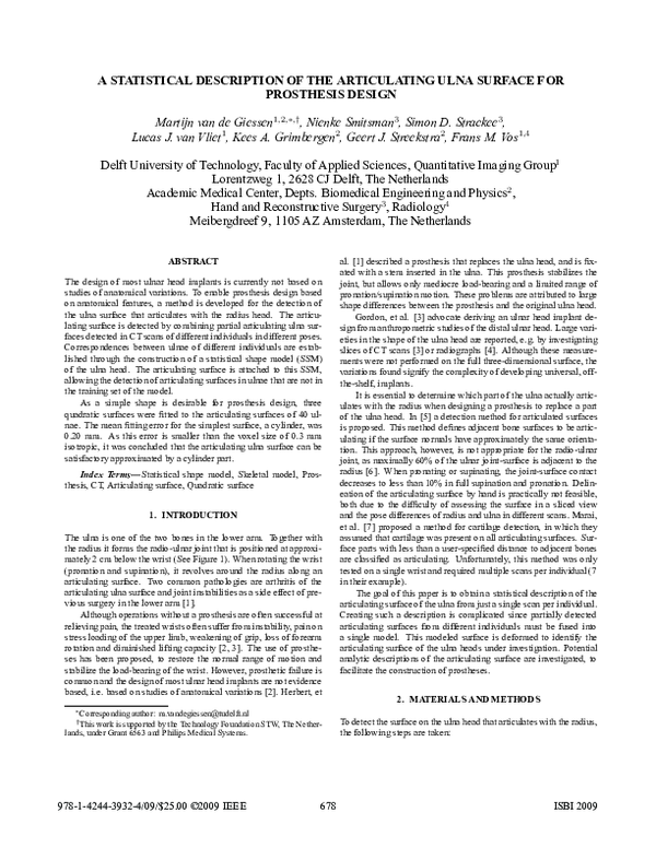 (PDF) A statistical description of the articulating ulna surface for ...