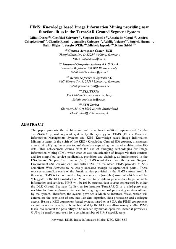 (PDF) PIMS: Knowledge based Image Information Mining providing new ...