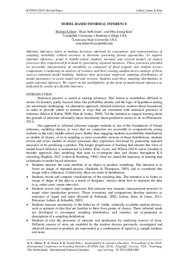 (PDF) Model-Based Informal Inference
