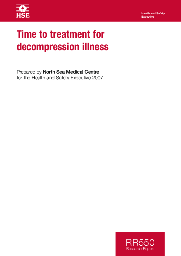 (PDF) Time to treatment for decompression illness