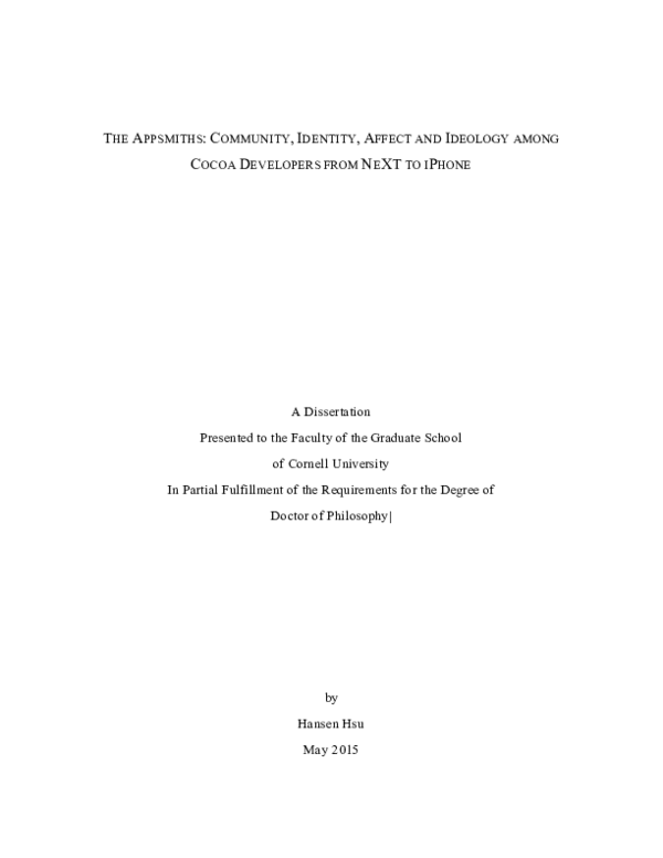 (PDF) The Appsmiths: Community, Identity, Affect And Ideology Among ...