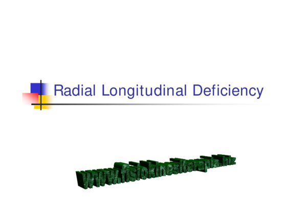(PDF) Radial Longitudinal Deficiency