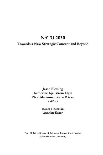 (PDF) NATO and the Middle East_Book Cover and Contents