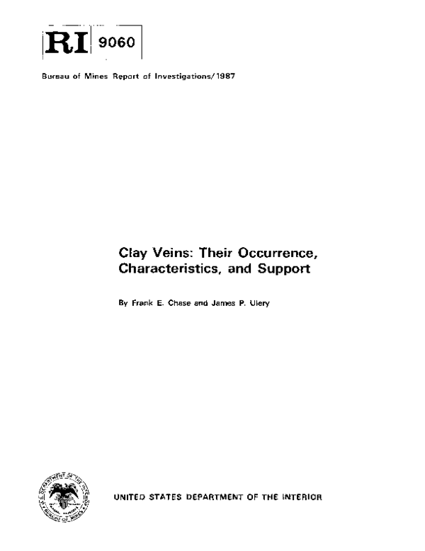 (PDF) Clay Veins: Their Occurrence, Characteristics, and Support