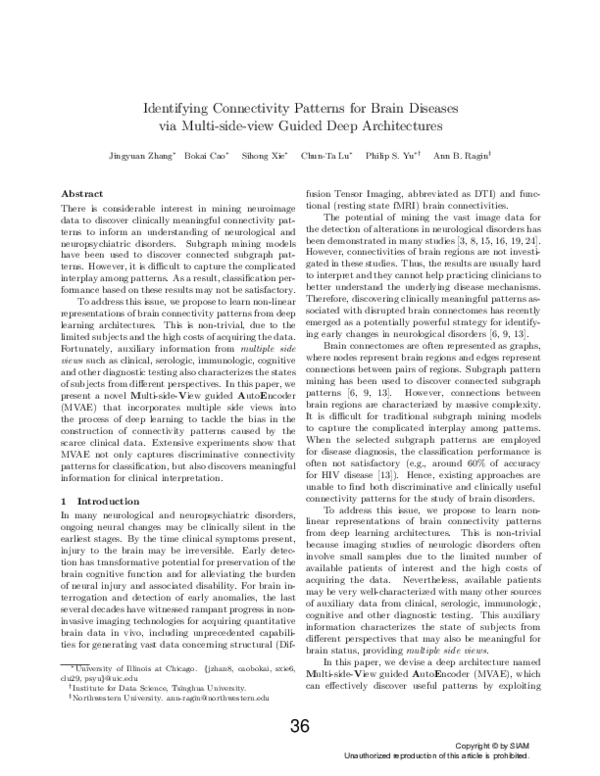(PDF) Identifying Connectivity Patterns for Brain Diseases via Multi-side-view Guided Deep ...
