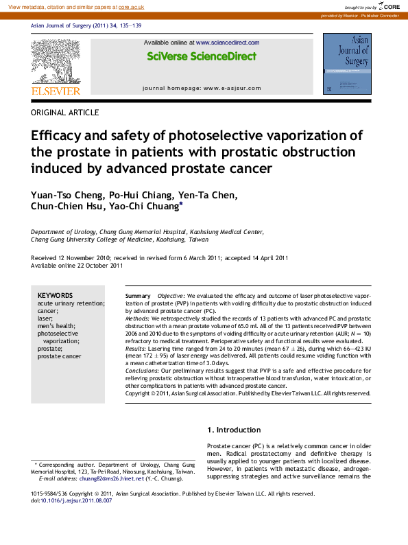 (PDF) Efficacy and safety of photoselective vaporization of the ...