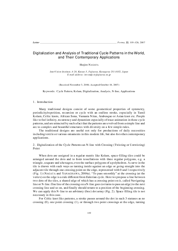 (PDF) Digitalization and Analysis of Traditional Cycle Patterns in the ...