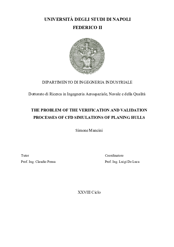 Pdf The Problem Of Verification And Validation Processes Of Cfd