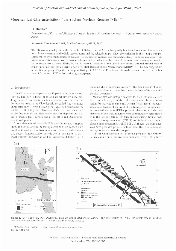 (PDF) Geochemical Characteristics of an Ancient Nuclear Reactor ...