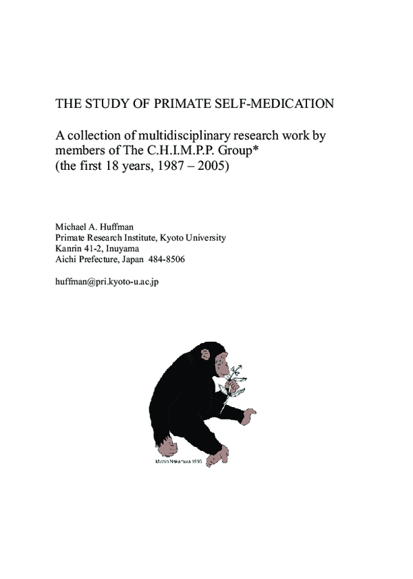 (PDF) The study of primate self-medication : a collection of ...