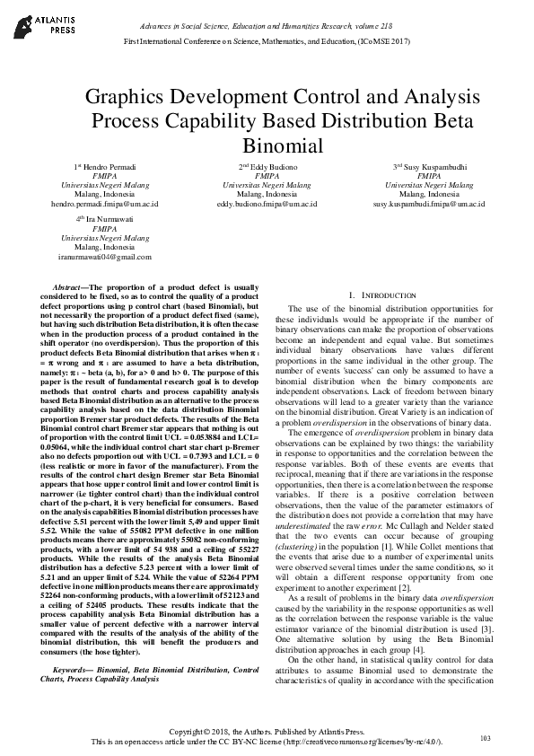 (PDF) Graphics Development Control and Analysis Process Capability Based Distribution Beta Binomial