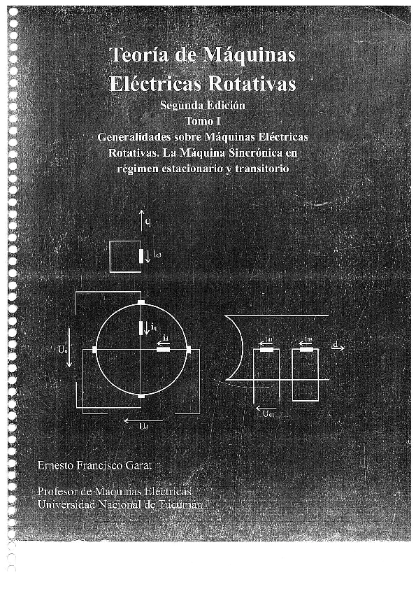 (PDF) Teoría de Máquinas Eléctricas Rotativas Ernesto Francisco Garat Parte