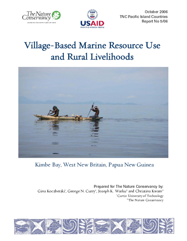 (PDF) Village-Based Marine Resource Use and Rural Livelihoods