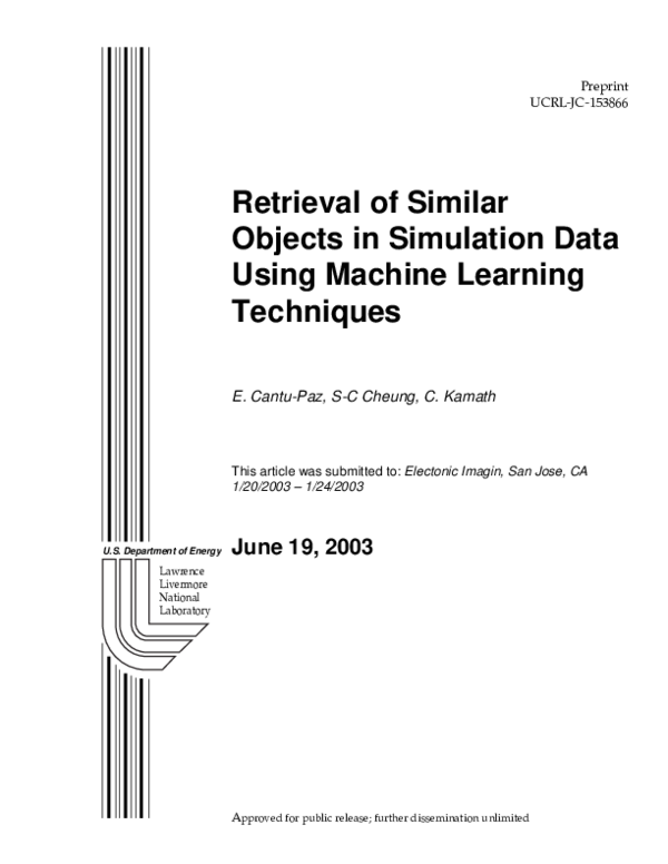 (PDF) Retrieval of similar objects in simulation data using machine ...