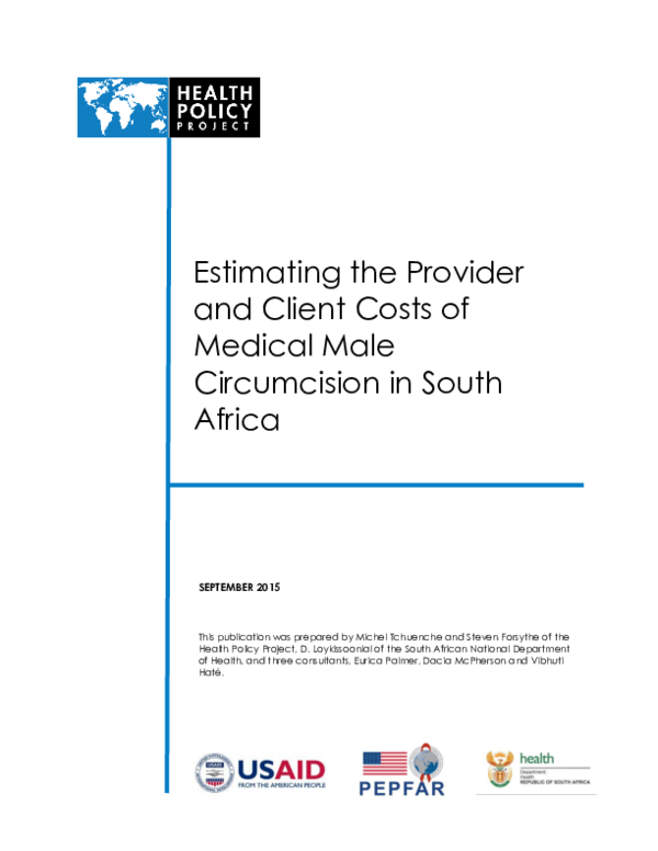 (PDF) Estimating the Provider and Client Costs of Medical Male ...