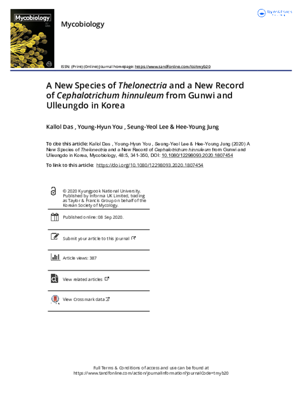 (PDF) A New Species of Thelonectria and a New Record of Cephalotrichum ...