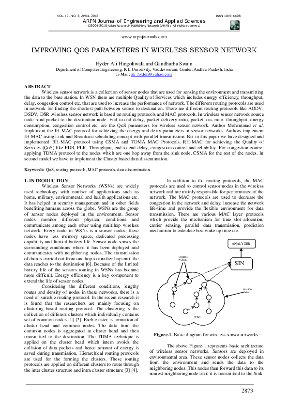 (PDF) Improving Qos Parameters in Wireless Sensor Network